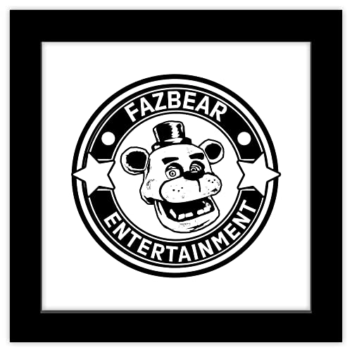 Trends International Gallery Pops Five Nights at Freddy's - Fazbear Entertainment Logo Wall Art Wall Poster, 12" x 12", Black Framed Version