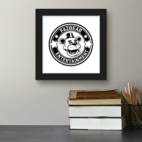 Trends International Gallery Pops Five Nights at Freddy's - Fazbear Entertainment Logo Wall Art Wall Poster, 12" x 12", Black Framed Version