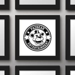 Trends International Gallery Pops Five Nights at Freddy's - Fazbear Entertainment Logo Wall Art Wall Poster, 12" x 12", Black Framed Version