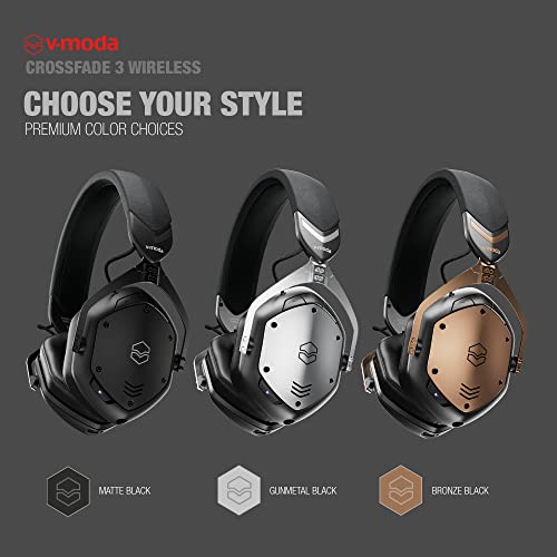 V-MODA Crossfade 3 Wireless, Matte Black