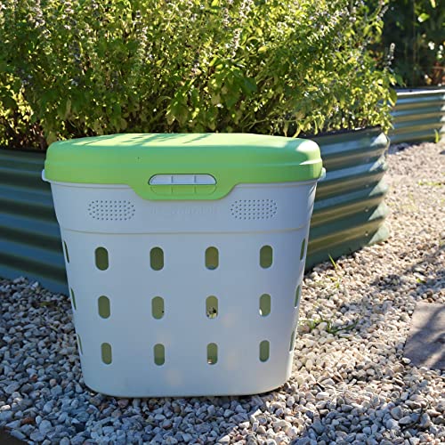 Vego Garden In-Ground Worm Composter Outdoor Farm Compost Bin 8 Gallons BPA-Free Composting System for Raised Garden Beds