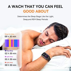 Smart Watches for Men Women 1.57" Touch Screen Fitness Wacth Tracker for Android iOS Phones with Blood Pressure Sleep Monitor IP68 Waterproof Smartwatch(Black ST)