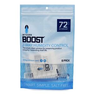 integra boost rh 2-way humidity control, 72 percent, 8 gram (pack of 6)