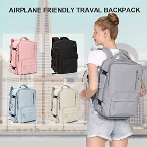 Large Travel Backpack Women, Carry On Backpack,Backpack Waterproof Outdoor Sports Rucksack Casual Daypack, Grey