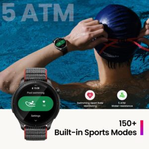 Amazfit GTR 4 Smart Watch for Men Android iPhone, Dual-Band GPS, Alexa Built-in, Bluetooth Calls, 150+ Sports Modes, 14-Day Battery Life, Heart Rate Blood Oxygen Monitor, 1.43”AMOLED Display, Grey