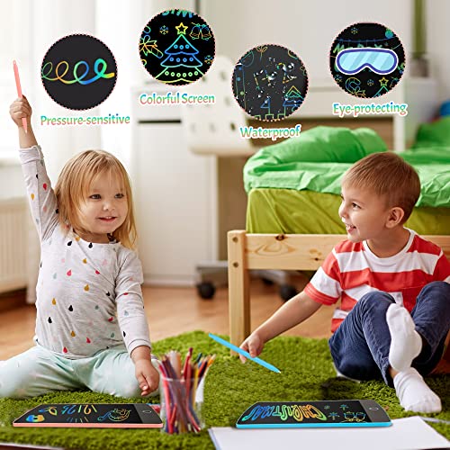 2 Pack LCD Writing Tablet, 8.5" Full Screen Doodle Board, Colorful Scribbling Erasable Drawing Pad, Educational Toy Learning Travel Games for Boys Girls Age 3 4 5 6 7 8