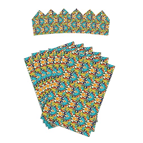 CENTRAL 23 Classy Wrapping Paper For Women - Colorful Ornate Pattern - 6 Sheets Of Gift Wrap - For Him Her - Birthday Wedding Anniversary Holiday - Vegan Ink - Comes With Fun Stickers