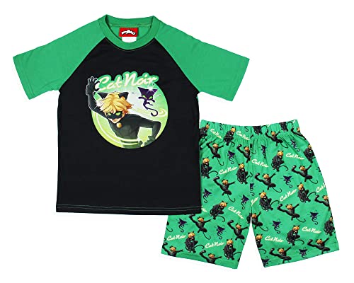 INTIMO Miraculous: Tales of Ladybug & Cat Noir Boys' Character Sleep Pajama Set Shorts (14/16)