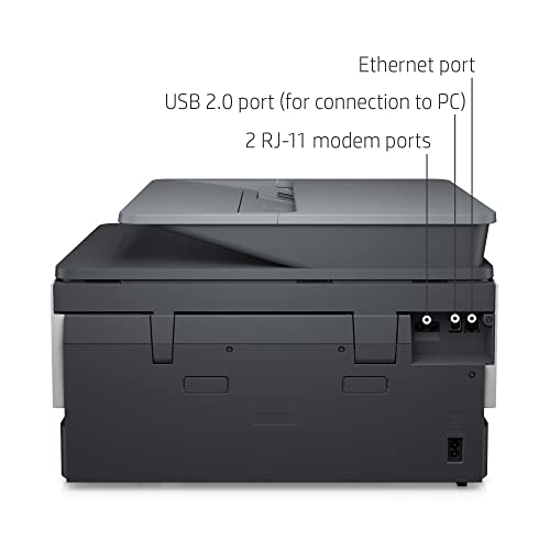 HP OfficeJet Pro 9018e Wireless Color All-in-One Printer with Bonus 6 Months Instant Ink with HP+ (1G5L5A), White