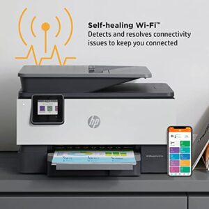 HP OfficeJet Pro 9018e Wireless Color All-in-One Printer with Bonus 6 Months Instant Ink with HP+ (1G5L5A), White