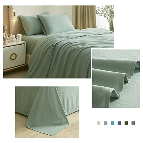 Luxury Soft King Size Sheet Set - Breathable & Cooling Sheets - Hotel Quality Bed Sheets King - Extra Soft - Deep Pockets 15 Inch - Easy Fit - 4 Piece Set - Wrinkle Free King Sheets,Sage Green