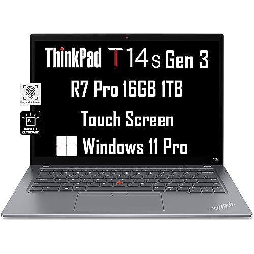 Lenovo ThinkPad T14s Gen 3 14" FHD+ Touchscreen (AMD Ryzen 7 Pro 6850U , 16GB RAM, 1TB SSD, (8-Core Beat i7-1185G7)) Business Laptop, Backlit KB, Fingerprint, FHD Webcam, 3-Yr WRT, Win 11 Pro