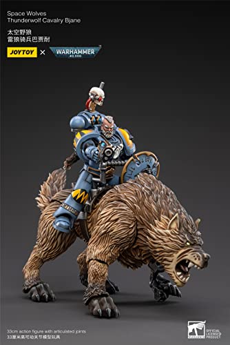 HiPlay JoyToy × Warhammer 40K Officially Licensed 1/18 Scale Science-Fiction Action Figures Full Set Series -Space Wolves Thunderwolf Cavalry Bjane