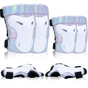 knee pads skating, bienbee knee pads wrist guard elbow and knee pads adult elbow pads skating protective gear adult for skateboard, roller skating, for women youth kids