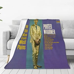 flannel blanket porter wagoner soft lightweight throw blanket warm durable sofa couch decor beding 50"x40"