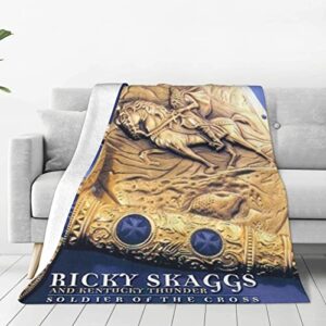 flannel blanket ricky skaggs soft lightweight throw blanket warm durable sofa couch decor beding 50"x40"