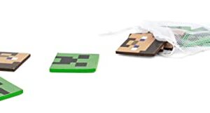 Minecraft Tic Tac Toe Game Blanket - 3 Piece Set Includes Plush Blanket, 10 Pieces, & Storage Bag (Official Minecraft Product)