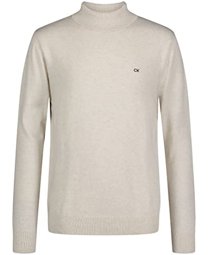 Calvin Klein Boys' Pullover Turtleneck Sweater, Logo Detailing, Ribbed Neckline & Cuffs, Ivory, 5