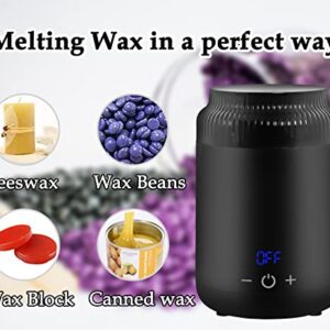 Podoy Mini Wax Pot Warmer for Hair Removal, Small Portable Travel Wax Melt Heater Machine Digital Display for SPA Salon Brow Body Nose Upper Lip Hair Waxing with 100 Wax Sticks