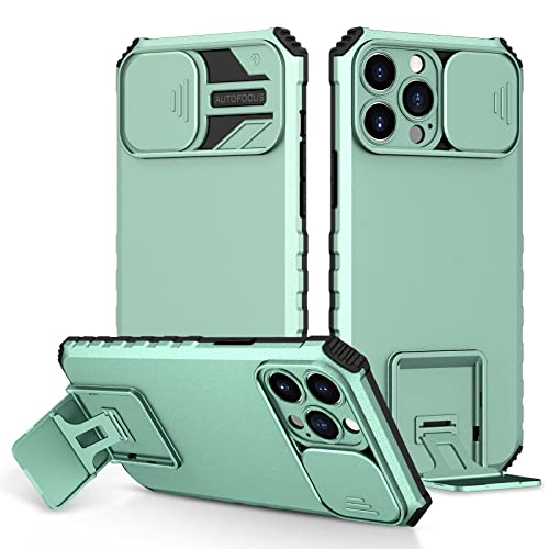 Protective Phone Cover Case Silicone Kickstand Case Compatible for infinix Smart 5,[3 Stand Ways] Vertical and Horizontal Stand Case,Full Body Hard Slim Protective Phone Case (Color : Light Green)