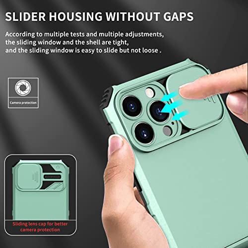 Protective Phone Cover Case Silicone Kickstand Case Compatible for infinix Smart 5,[3 Stand Ways] Vertical and Horizontal Stand Case,Full Body Hard Slim Protective Phone Case (Color : Light Green)