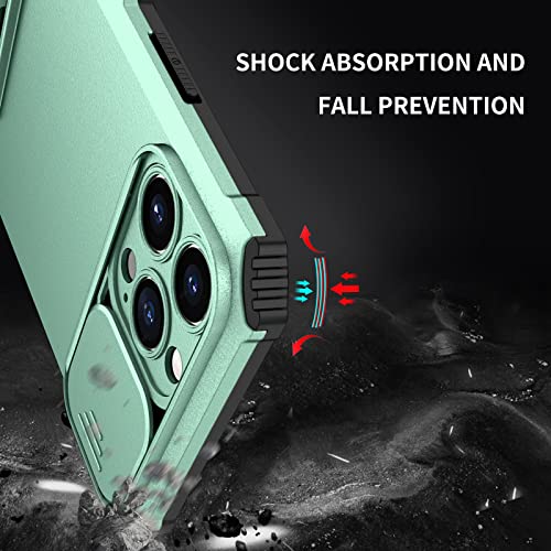 Protective Phone Cover Case Silicone Kickstand Case Compatible for infinix Smart 5,[3 Stand Ways] Vertical and Horizontal Stand Case,Full Body Hard Slim Protective Phone Case (Color : Light Green)