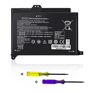 bp02xl 849909-850 battery replacement for hp pavilion laptop 15-au 15-aw series 15-au057cl 15-au030wm 15-au063nr 15-au123cl 15-aw002la 15-aw053nr 15-au091nr 15-au023cl p/n bpo2xl tpn-q172 849569-541