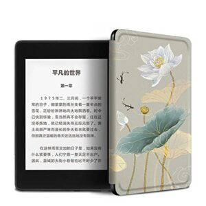 case compatible with kindle paperwhite case fits 10th generation 2018 released ebook reader covers smart accessories pu leather kindle covers - sea scenery