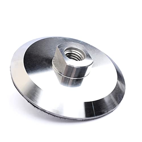 HOMESOM 4 Inch Aluminum Backer Pad Hook and Loop Backing Pad Backing Holder 5/8-11 Polish Wheel Holder Pad