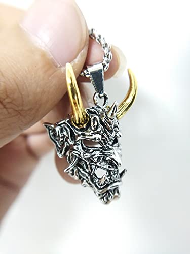 Ghost samurai.Mask pendant