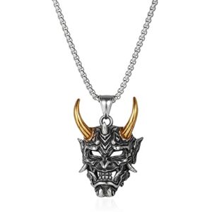 ghost samurai.mask pendant