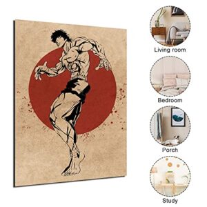 FJXYLDHJC Baki Hanma Japanese style poster Poster Bedroom Decor Sports Landscape Office Room Decor Gift 12x18inchs(30x45cm)