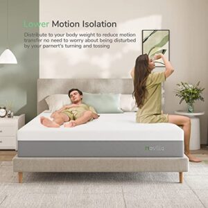 Novilla King Size Mattress, 10 Inch Gel Memory Foam Mattress for Enhanced Support & Motion Isolation, Medium Firm Bed Mattress in a Box-Vibrant