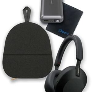 Sony WH-1000XM5 Wireless Noise Cancelling Over-Ear Headphone Bundle with gSport Accessory Kit (Black)