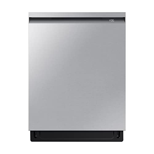 SAMSUNG Smart 44dBA Dishwasher w/ StormWash+, AutoRelease Door, Quiet Operation, 3 Dish Racks, Pre Blast Cycle, Energy Star Certified, DW80B6060US/AA, Fingerprint Resistant Stainless Steel