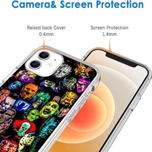 TASWUW Phone Case Compatible with iPhone 13 Mini Halloween Horror Collection Soft Silicone Shockproof TPU Protective Pure Clear Phone Cover Case