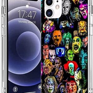 TASWUW Phone Case Compatible with iPhone 13 Mini Halloween Horror Collection Soft Silicone Shockproof TPU Protective Pure Clear Phone Cover Case