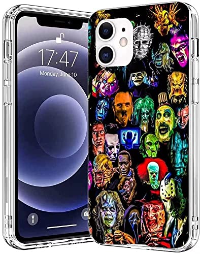 TASWUW Phone Case Compatible with iPhone 13 Mini Halloween Horror Collection Soft Silicone Shockproof TPU Protective Pure Clear Phone Cover Case