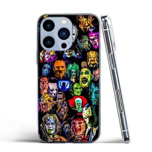 TASWUW Phone Case Compatible with iPhone 13 Mini Halloween Horror Collection Soft Silicone Shockproof TPU Protective Pure Clear Phone Cover Case