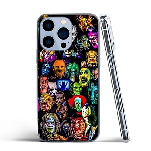 TASWUW Phone Case Compatible with iPhone 13 Mini Halloween Horror Collection Soft Silicone Shockproof TPU Protective Pure Clear Phone Cover Case