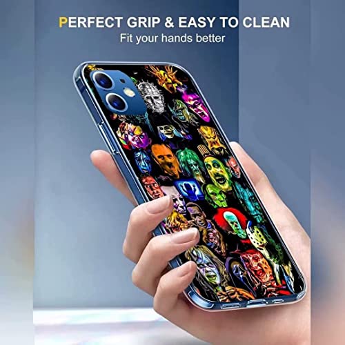 TASWUW Phone Case Compatible with iPhone 13 Mini Halloween Horror Collection Soft Silicone Shockproof TPU Protective Pure Clear Phone Cover Case