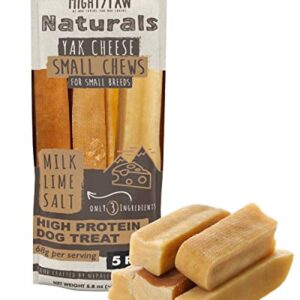 Mighty Paw Yak Cheese Chews for Dogs | All-Natural Long Lasting Pet Treats. Odorless and Great for Oral Health. Limited-Ingredient Chews for Puppies & Power-Chewers (Small, 5 Pack)