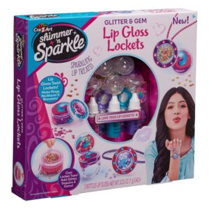 cra-z-art shimmer ‘n sparkle glitter & gem lip gloss lockets diy activity set