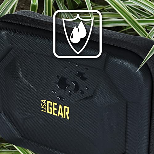 USA Gear Ghost Hunting Equipment Case - Paranormal Equipment Bag with Customizable Foam Interior, Lightweight Water-Resistant EVA Exterior Compatible with EMF Meter, Spirit Box and More (Case Only)