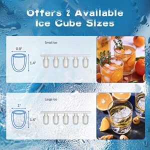 COSTWAY Countertop Ice Maker, Self-Cleaning Function, 26.5 LBS Ice Per Day, 9 Ice Cubes Ready in 6-13 Minutes, Fully Open, Portable Ice Machine with Ice Scoop, Basket for Kitchen Bar Office, Red