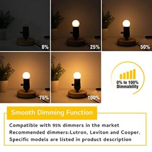 Sphoon G40 Led Low Wattage Bulb 3W Equivalent 25 Watt Light Bulbs, Standard E26 Small Power, Frosted, Warm White 2700K, Dimmable for Bathroom Bedside Accent Lamps Appliance Bulb Refrigerator Pack of 2