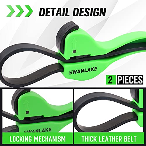 SWANLAKE 2PCS Rubber Strap Wrench Set,Grip Wrench, Oil Filter Wrench Set