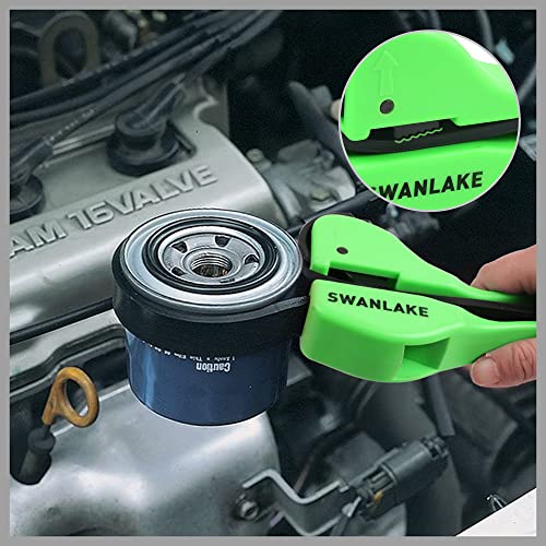 SWANLAKE 2PCS Rubber Strap Wrench Set,Grip Wrench, Oil Filter Wrench Set