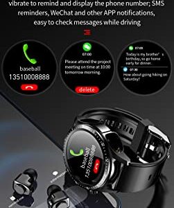 Alliget Smart Watch with Earbuds for Android iPhone, Fitness Tracker with Blood Oxygen Heart Rate Sleep Monitor, 2 in 1 Bluetooth Long Time Standby Sports Watch for Men Women