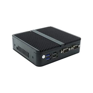 VENOEN Fanless Mini PC Windows 11 Pro Industrial PC 12th Gen in-tel J6412 Processor, 8G DDR4 256G M.2 SSD Office Home Industrial Mini Computer, 2xHD-MI+DP Triple Display/2xLan/2xRS232 COM/WiFi/BT 4.2